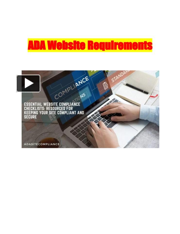 PPT – ADA Website Requirements PowerPoint presentation | free to download - id: 98b68d-MTEzY