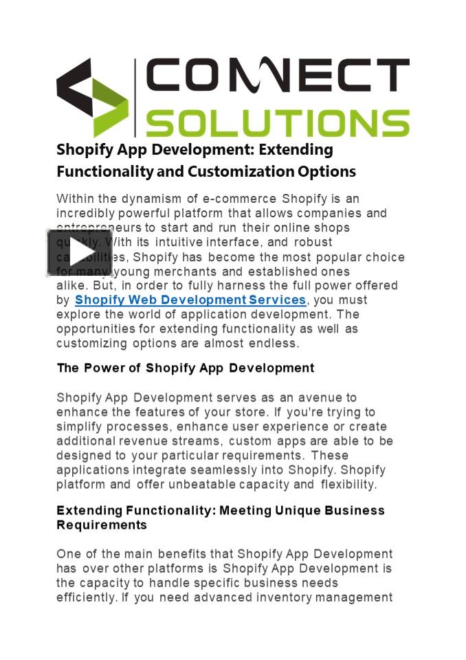 PPT – Shopify Web Development Services PowerPoint presentation | free to download - id: 98b7e7-ZDdhZ