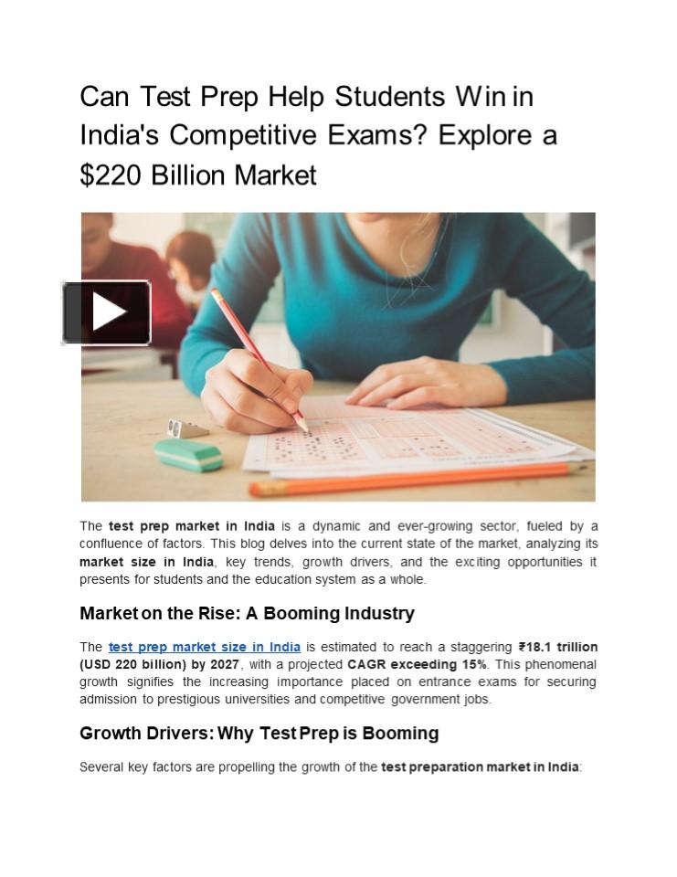 PPT – Can Test Prep Help Students Win in India's Competitive Exams ...