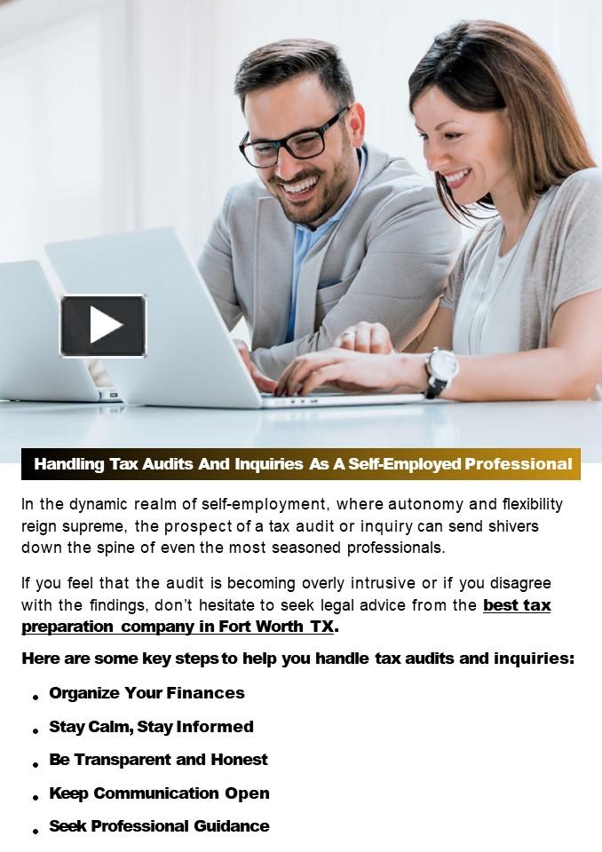 PPT – Handling Tax Audits And Inquiries As A Self-Employed Professional PowerPoint presentation ...