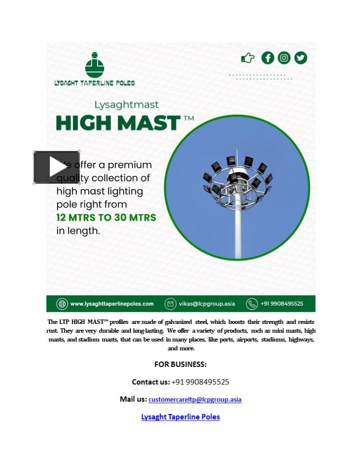 PPT – Top high mast supplier in India PowerPoint presentation | free to download - id: 98bbf3-NTgyN
