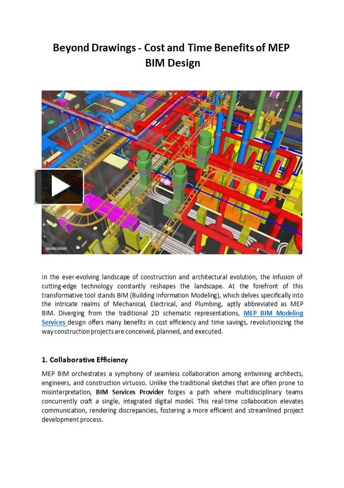 PPT – Beyond Drawings - Cost and Time Benefits of MEP BIM Design PowerPoint presentation | free ...