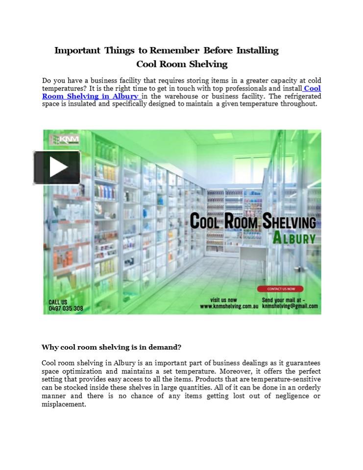 PPT – Considerations for Installing Cool Room Shelving- Ensure Efficient Temperature Control ...
