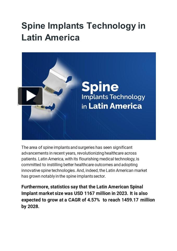 PPT – Spine Implants Technology in Latin America PowerPoint presentation | free to download - id ...
