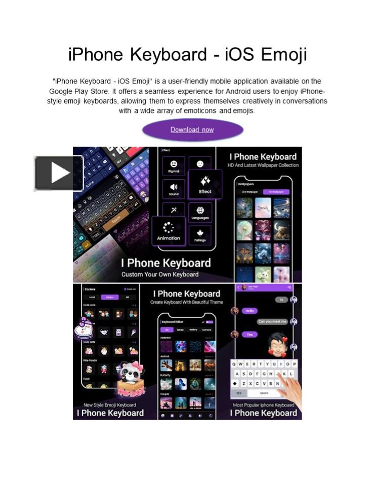 PPT – iPhone Keyboard - iOS Emoji PowerPoint presentation | free to download - id: 98bfb5-OGI5M