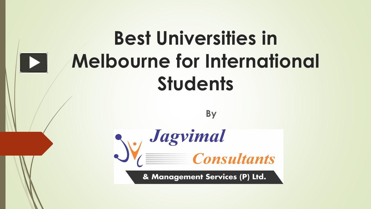 PPT – Best Universities in Melbourne for International Students ...