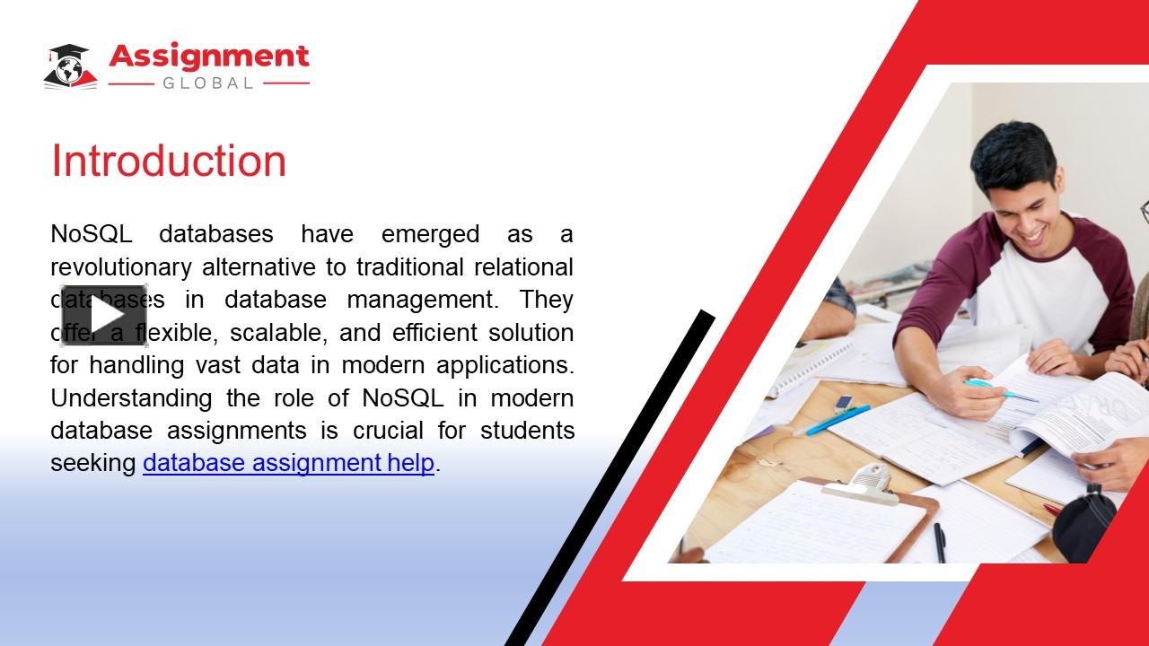 What is the role of NoSQL in modern database assignments? presentation | free to download