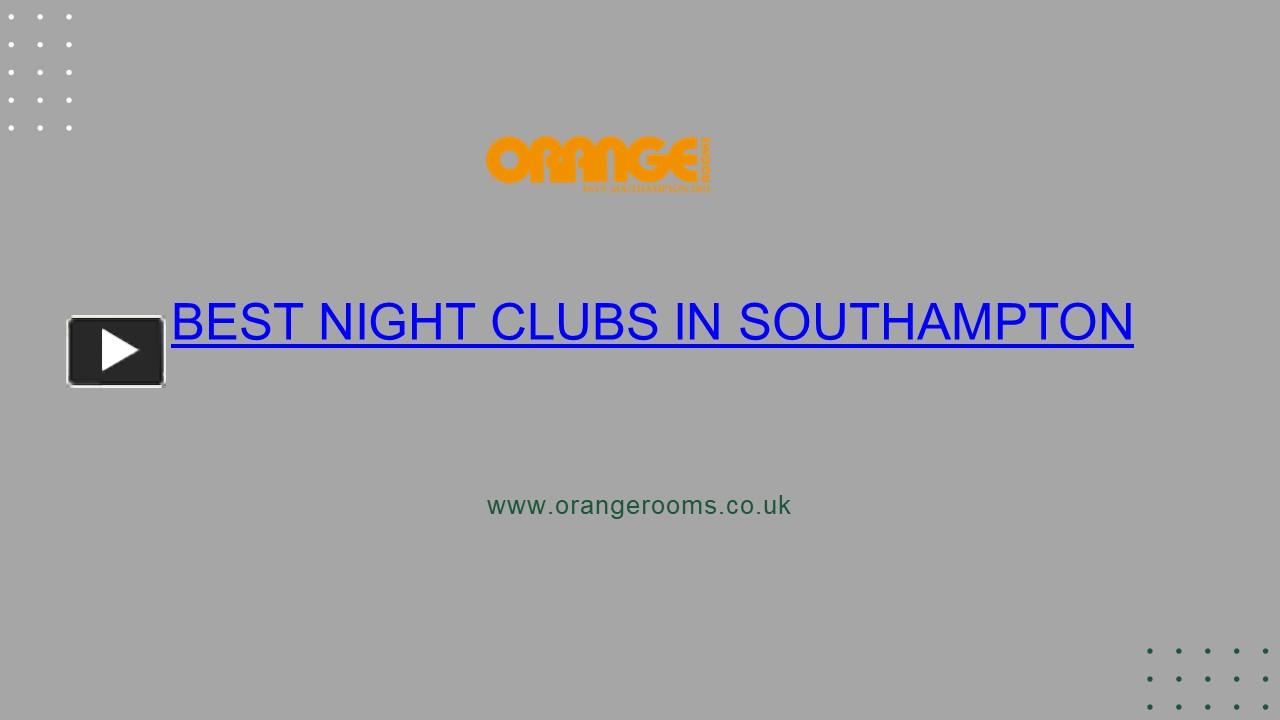 Best Night Out in Southampton presentation | free to download