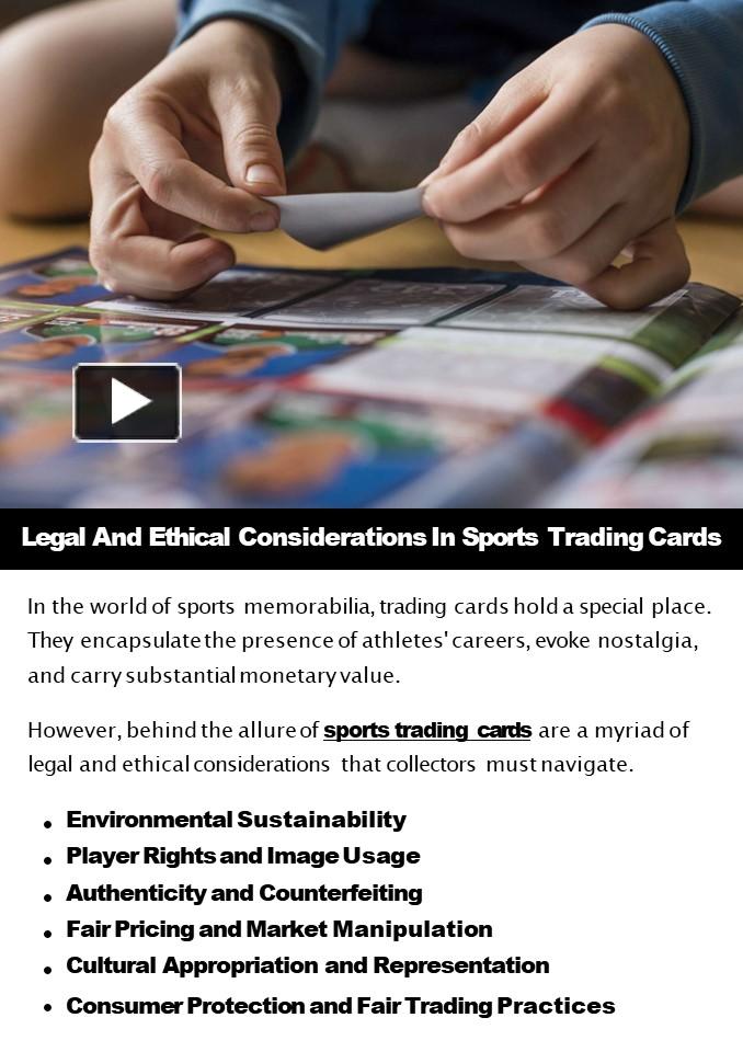 PPT – Legal And Ethical Considerations In Sports Trading Cards ...