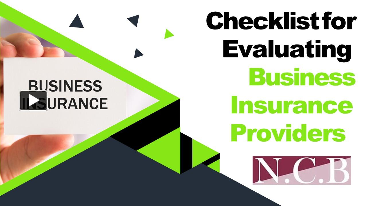 PPT – Checklist for Evaluating Business Insurance Providers PowerPoint ...