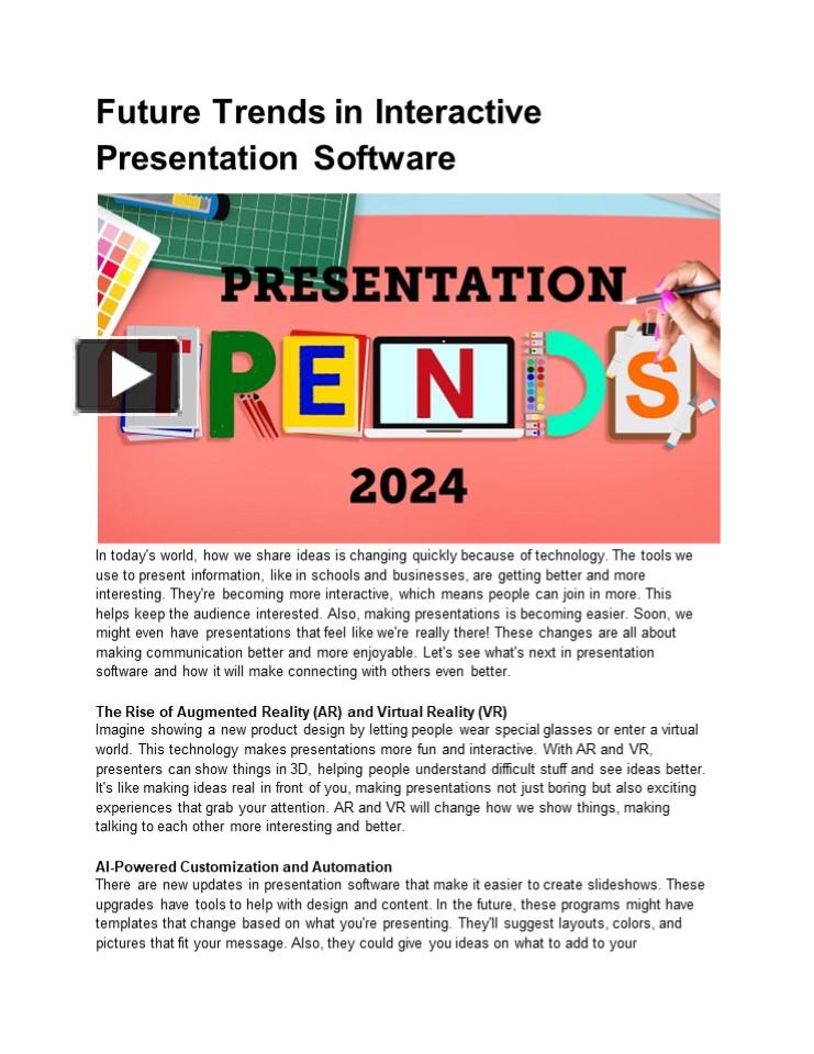 PPT – Future Trends in Interactive Presentation Software PowerPoint presentation | free to ...