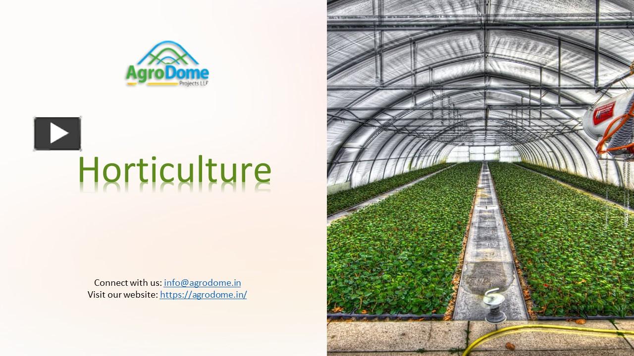 Horticulture and agriculture presentation | free to download