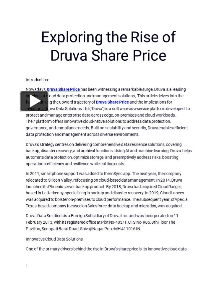 PPT – Get the Best Druva Share Price Only at Planify PowerPoint presentation | free to download ...