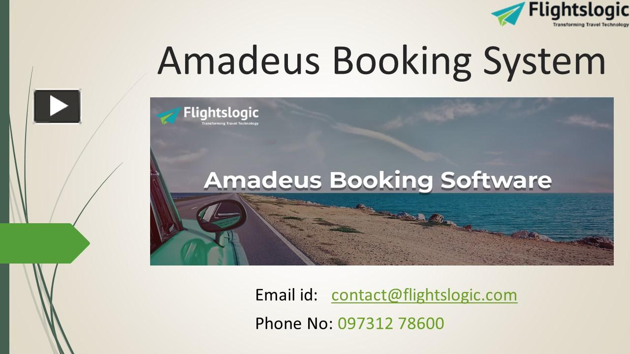 Amadeus Booking System presentation | free to download