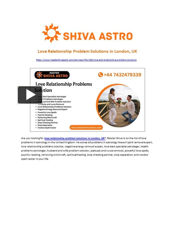 PPT – love relationship problem solutions in London PowerPoint presentation | free to download ...