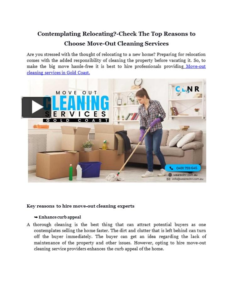 PPT – Contemplating Relocating -Check The Top Reasons to Choose Move-Out Cleaning Services ...