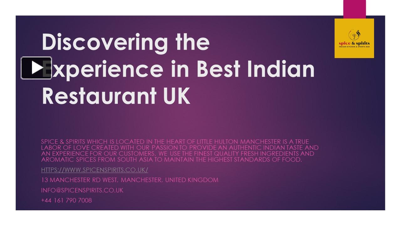 PPT – Discovering the Experience in Best Indian Restaurant UK PowerPoint presentation | free to ...