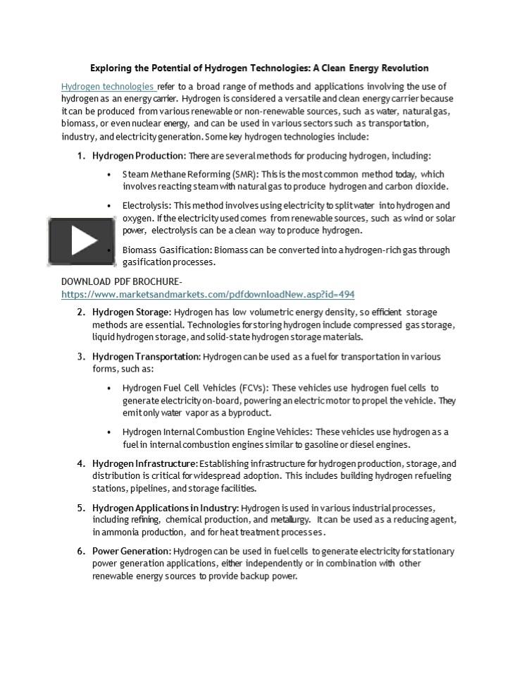 PPT – Exploring the Potential of Hydrogen Technologies: A Clean Energy Revolution PowerPoint ...