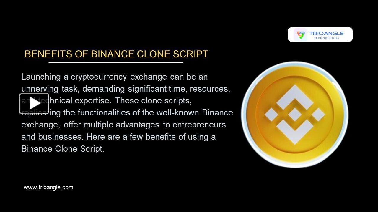 PPT – Binance clone script PowerPoint presentation | free to download - id: 98d097-ZmZlY