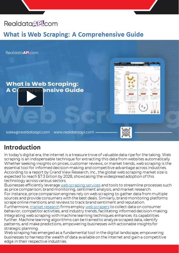 Ppt What Is Web Scraping A Comprehensive Guide Powerpoint