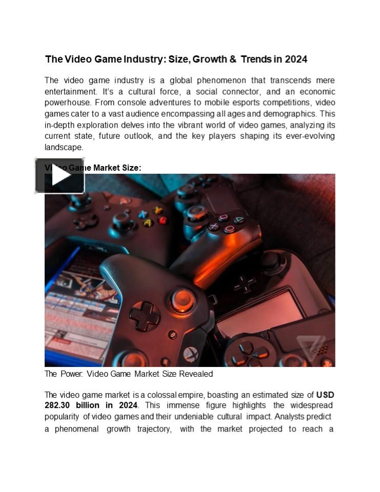 PPT – video game market analysis PowerPoint presentation | free to download - id: 98d0d9-ZWJhN