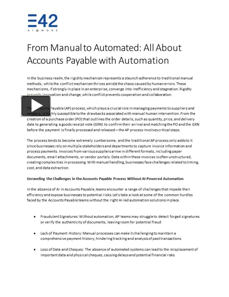PPT – Manual to Automated: All About Accounts Payable Automation PowerPoint presentation | free ...