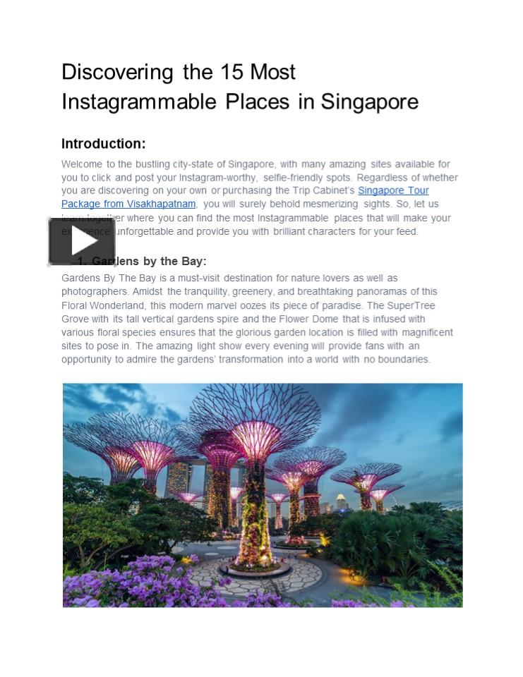 PPT – Discovering the 15 Most Instagrammable Places in Singapore PowerPoint presentation | free ...