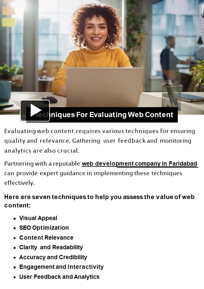 7 Techniques For Evaluating Web Content presentation | free to download