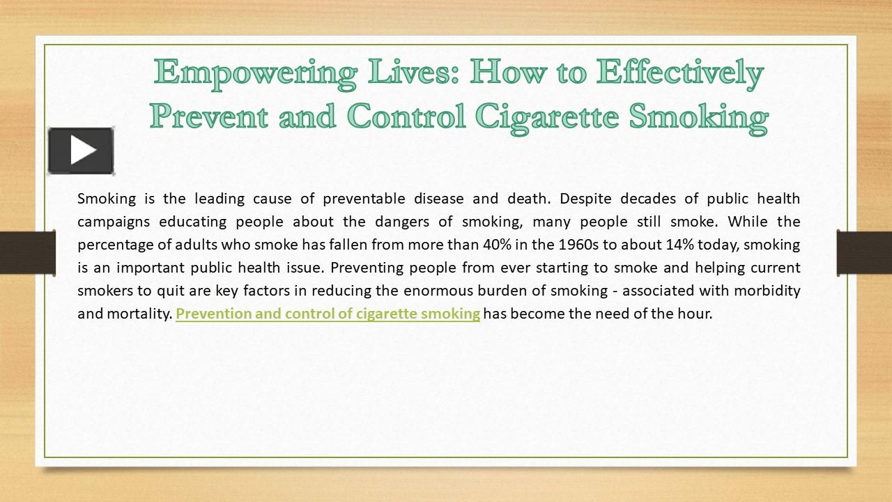 PPT – Empowering Lives: How to Effectively Prevent and Control ...