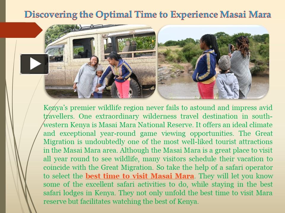 Discovering the Optimal Time to Experience Masai Mara presentation | free to download