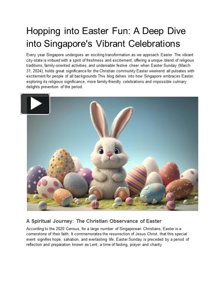 Hopping into Easter Fun: A Deep Dive into Singapore’s Vibrant ...