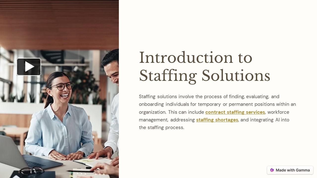 PPT – workforce optimisation solutions - staffing solutions company PowerPoint presentation ...