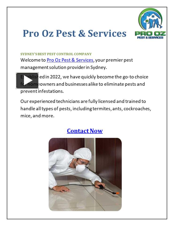 PPT – Pest Control Services Sydney | Sydney Pest Control | Pest Control Granville | Termite ...
