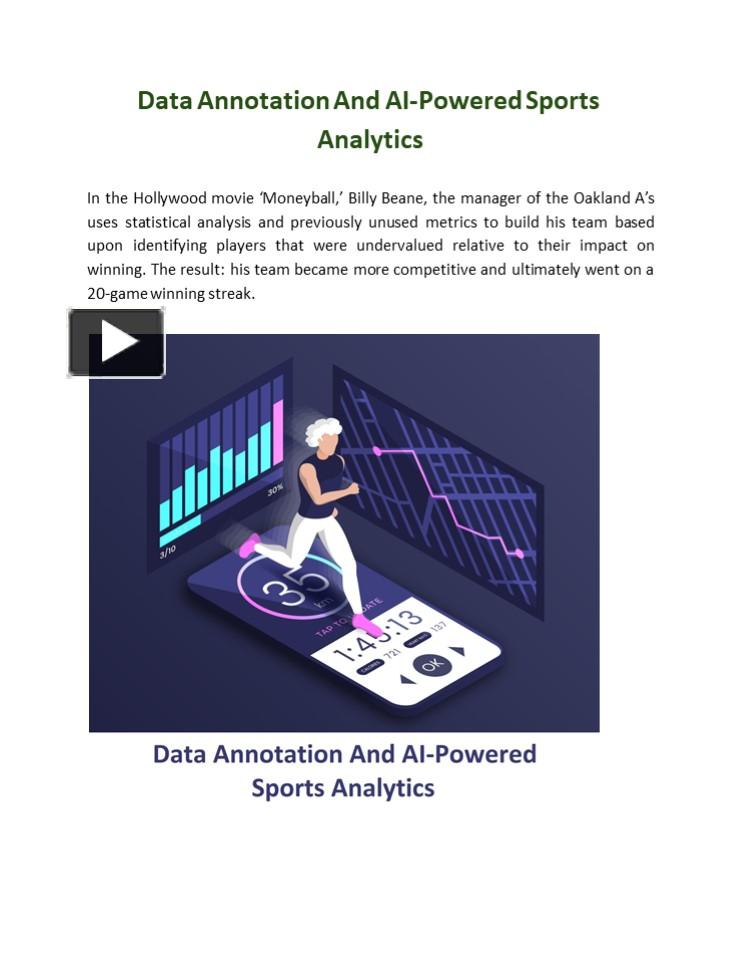 Data Annotation And AI-Powered Sports Analytics presentation | free to download