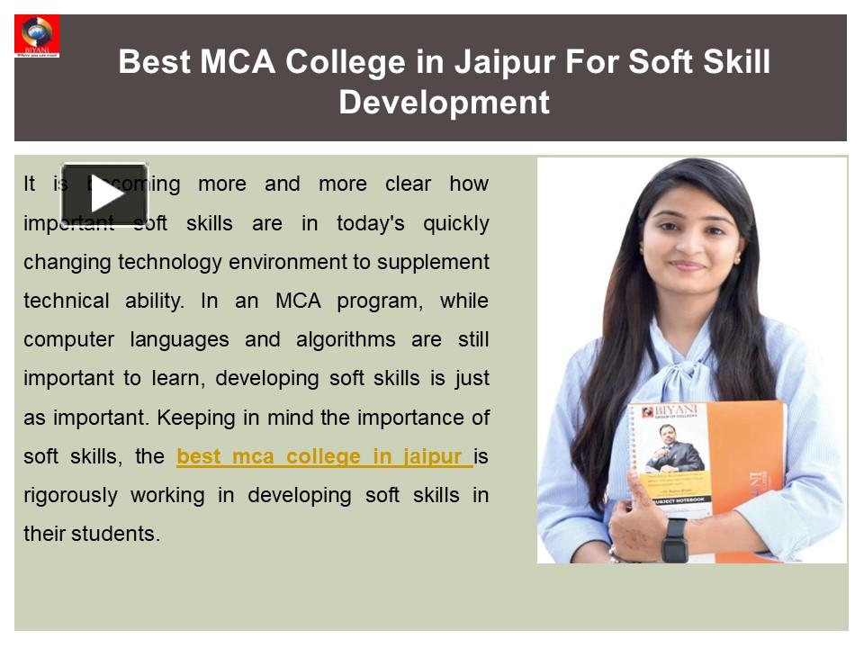 Best MCA College in Jaipur For Soft Skill Development presentation | free to download