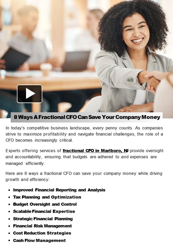 PPT – 8 Ways A Fractional CFO Can Save Your Company Money PowerPoint presentation | free to ...