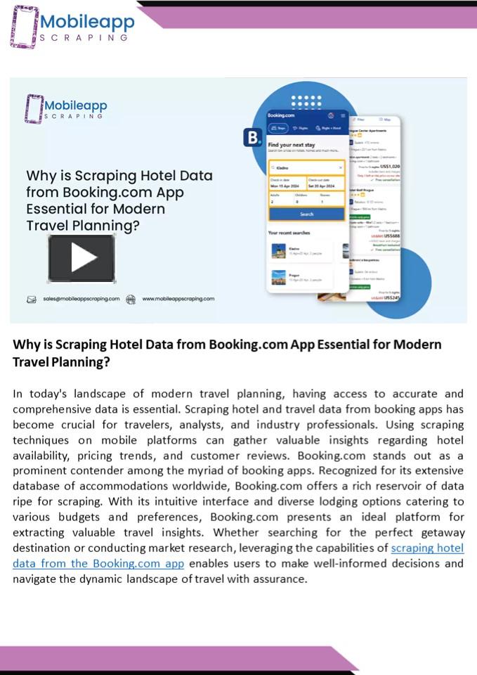 PPT – Why is Scraping Hotel Data from Booking.com App Essential for Modern Travel Planning ...