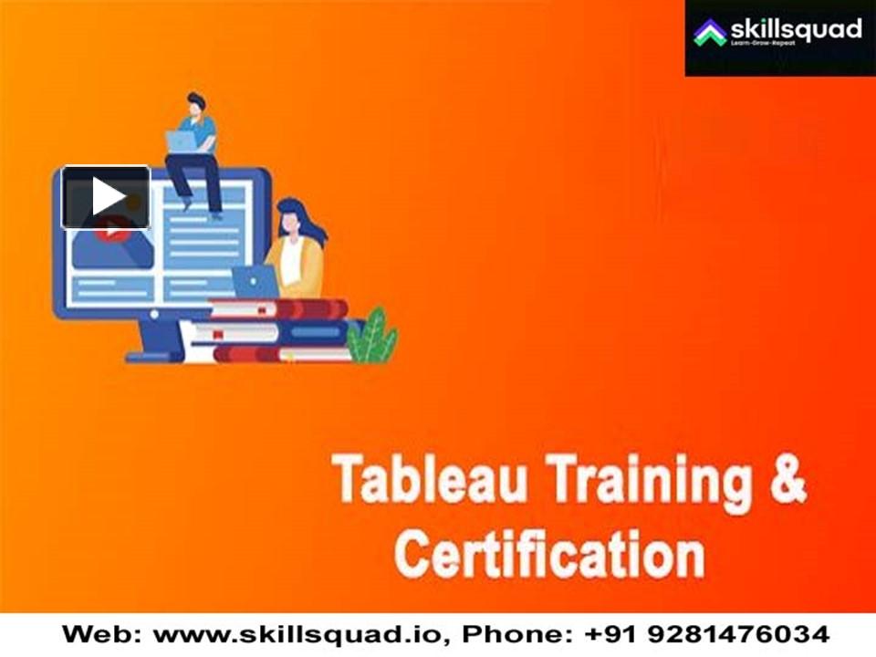 Tableau Online Certification Training Course in Hyderabad India presentation | free to download