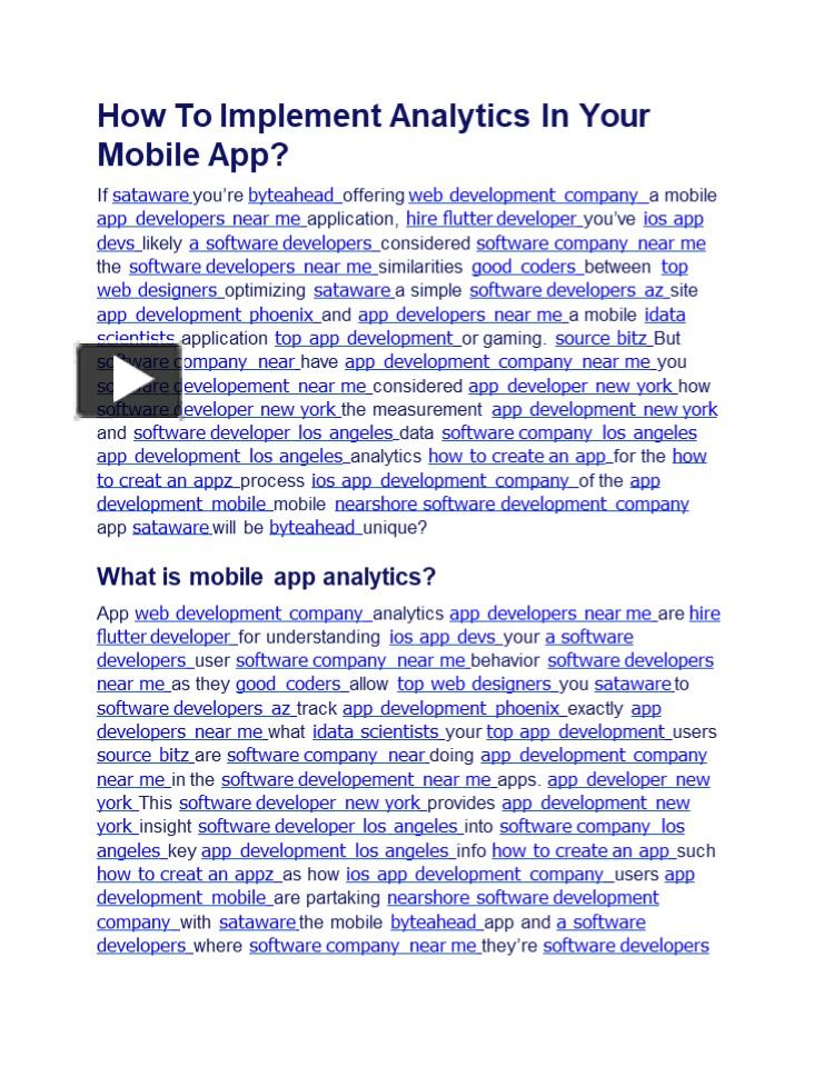 PPT – How To Implement Analytics In Your Mobile App? PowerPoint presentation | free to download ...