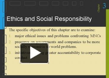 PPT – Ethics and Social Responsibility PowerPoint presentation | free ...
