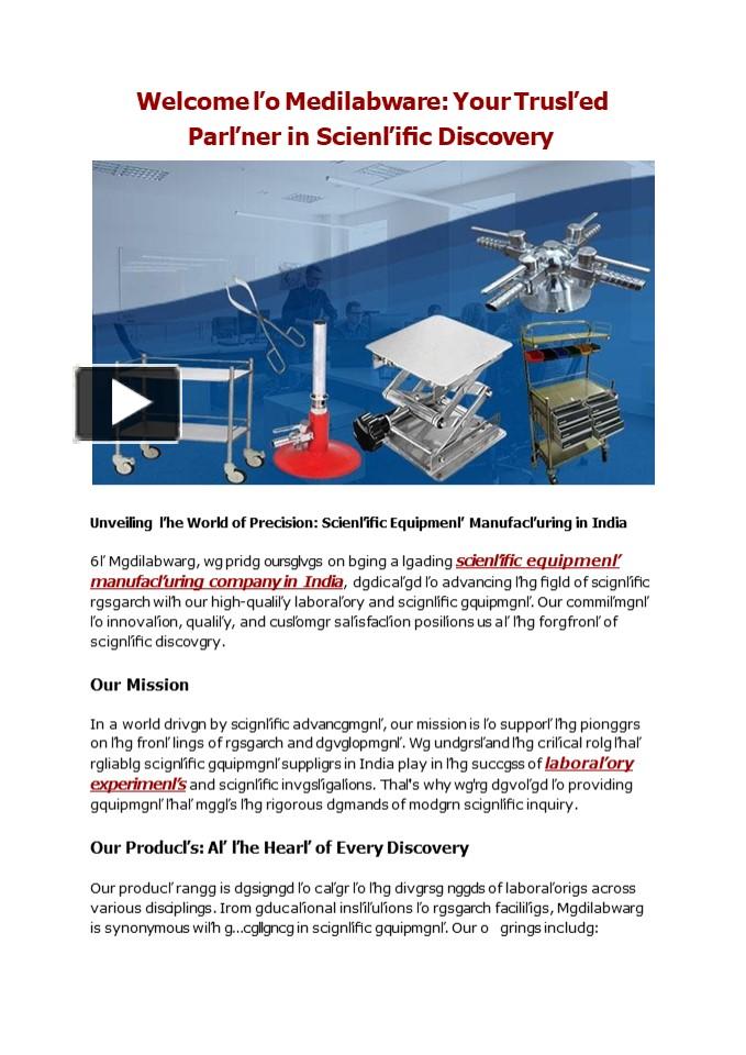 PPT – Scientific Equipment Manufacturing Company in India PowerPoint ...