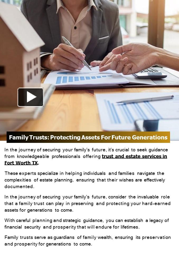 PPT – Family Trusts: Protecting Assets For Future Generations PowerPoint presentation | free to ...