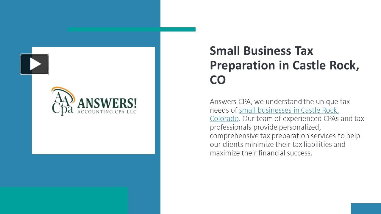 PPT – Small Business Tax Preparation in Castle Rock, PowerPoint presentation | free to download ...