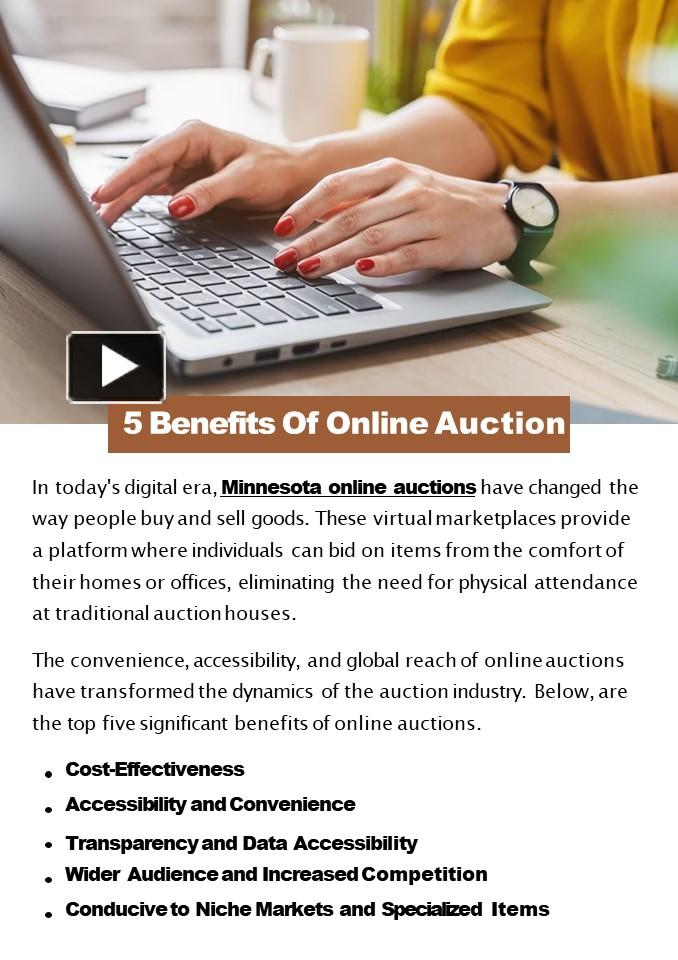 PPT – 5 Benefits Of Online Auction PowerPoint presentation | free to download - id: 98e5f6-ZTkwM