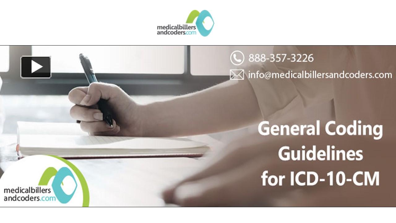 General Coding Guidelines for ICD-10-CM presentation | free to download