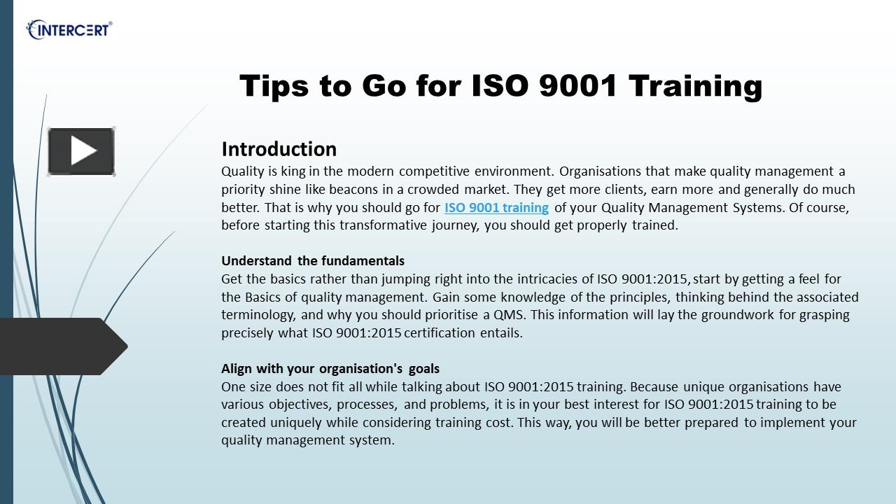 PPT – Tips to Go for ISO 9001 Training PowerPoint presentation | free ...