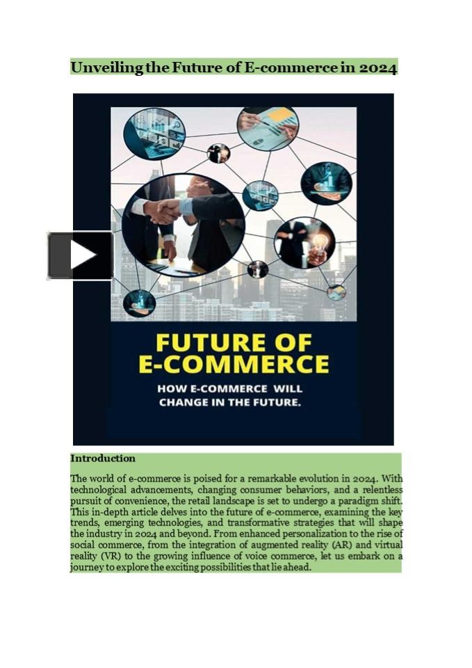 The Future of Shopping: Ecom 2024 presentation | free to download