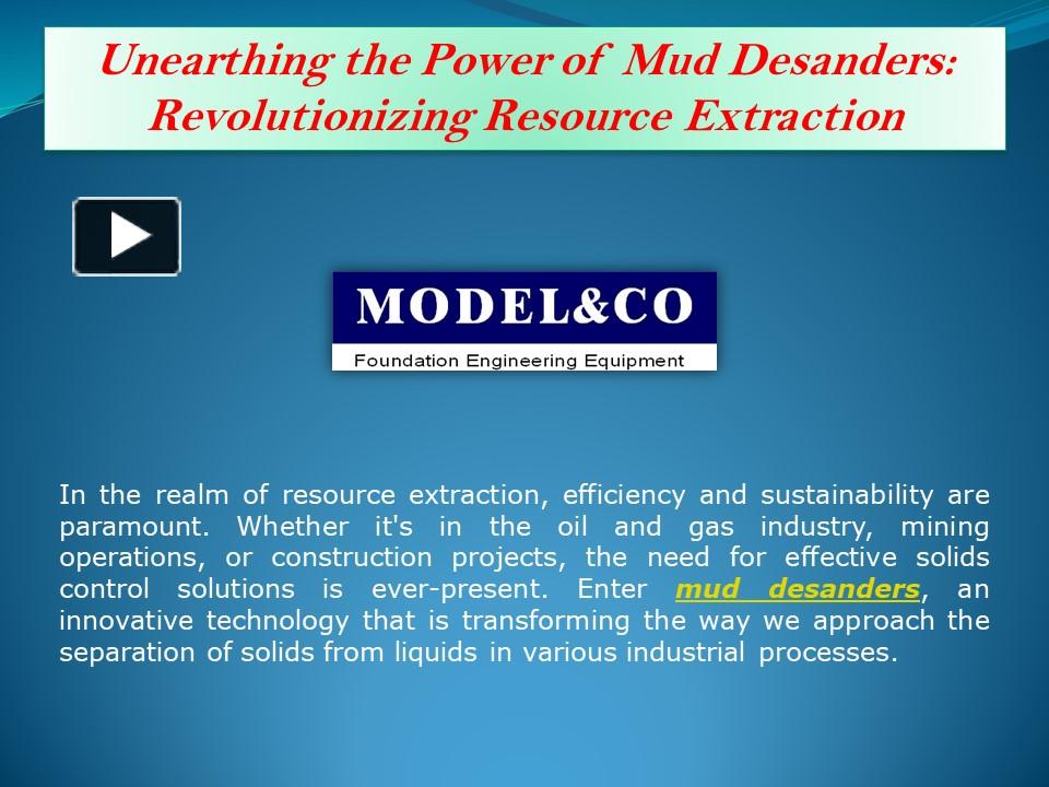 PPT – Mud desanders (2) PowerPoint presentation | free to view - id: 98ea8a-NmNlN