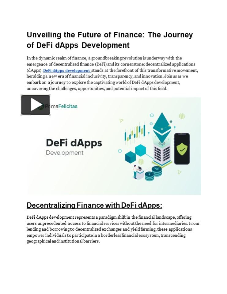 PPT – Revolutionizing Finance: The Rise of DeFi dApps Development PowerPoint presentation | free ...