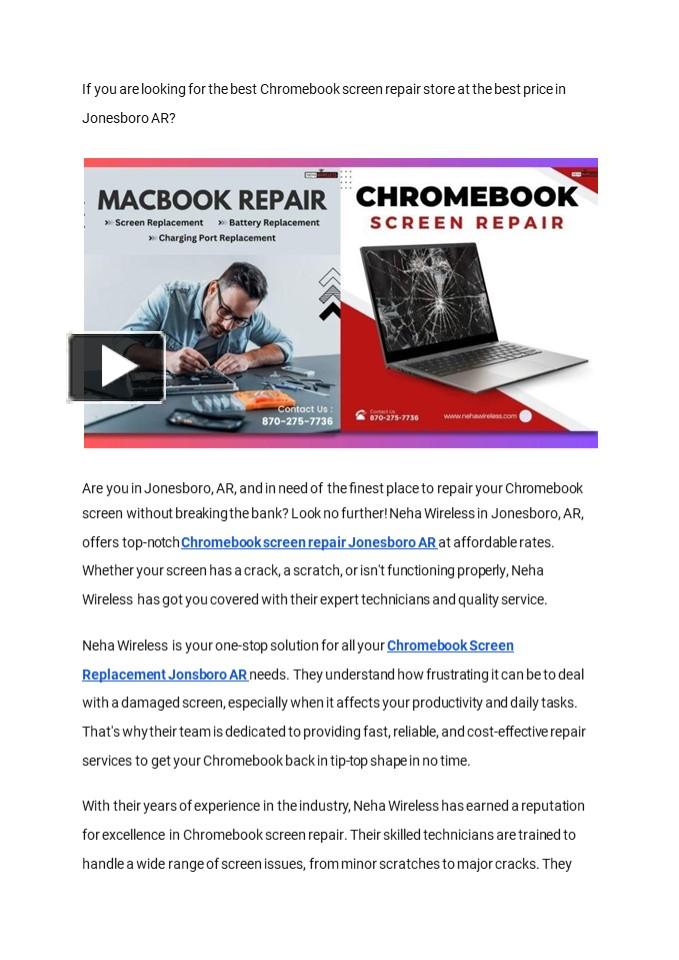 PPT – Chromebook screen repair PowerPoint presentation | free to ...